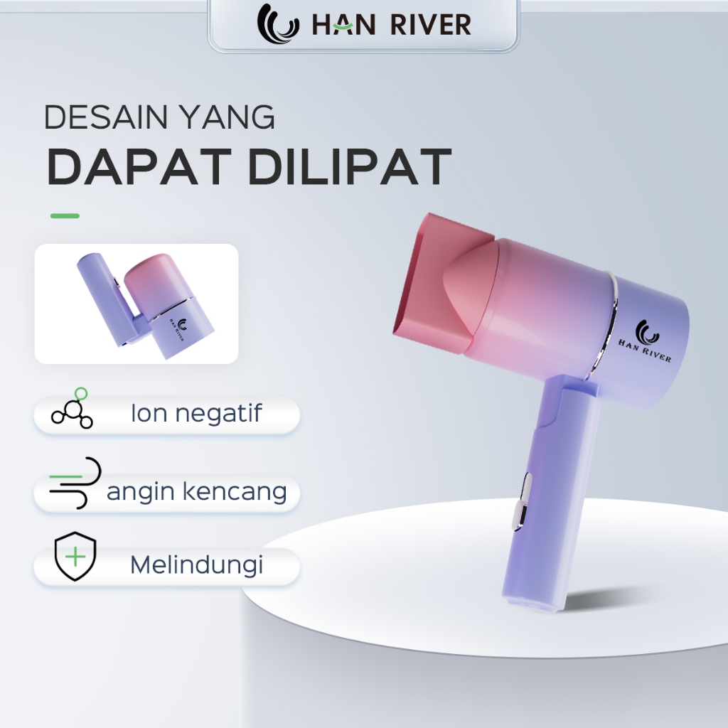 Jual HAN RIVER Hair Dryer Portable Pengering Rambut Hair Protection ...