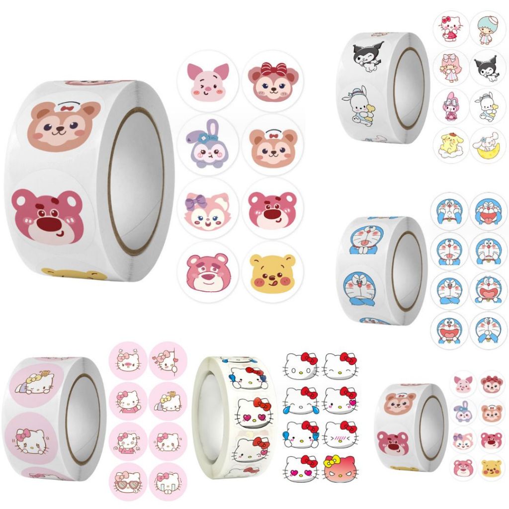 Jual [MIN.ORDER 10RIBU-BUKAN ISI ROLL]50 pcs-Sticker Thank You Sanrio ...