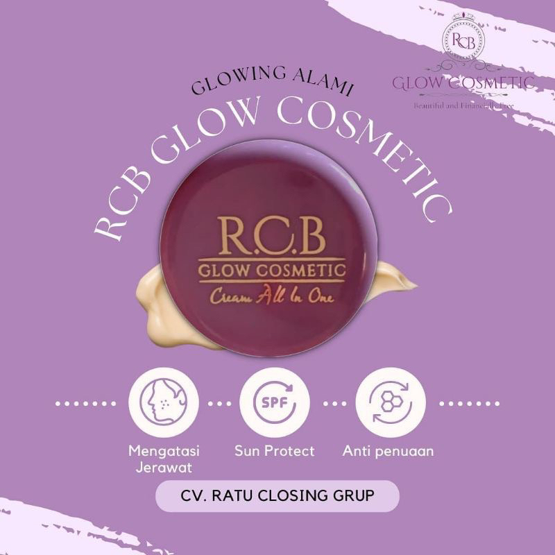 Jual RCB GLOW Cream All In One ( Day & Night Cream ) | Shopee Indonesia