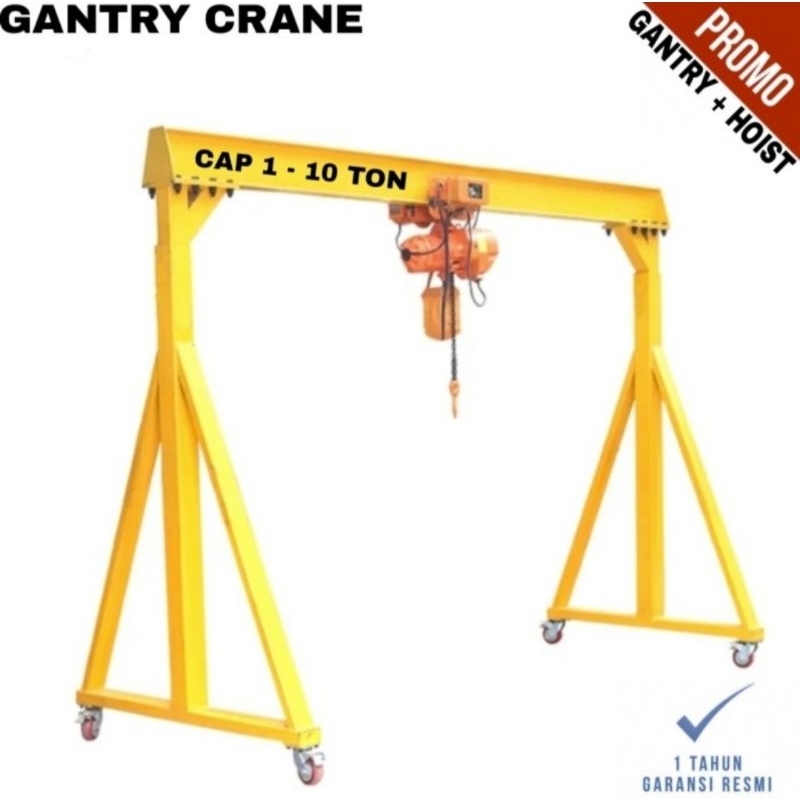 Jual Gantry Cap 5 Ton (Tinggi 3 Meter Lebar 2,5 Meter) Plus Chain Hoist ...