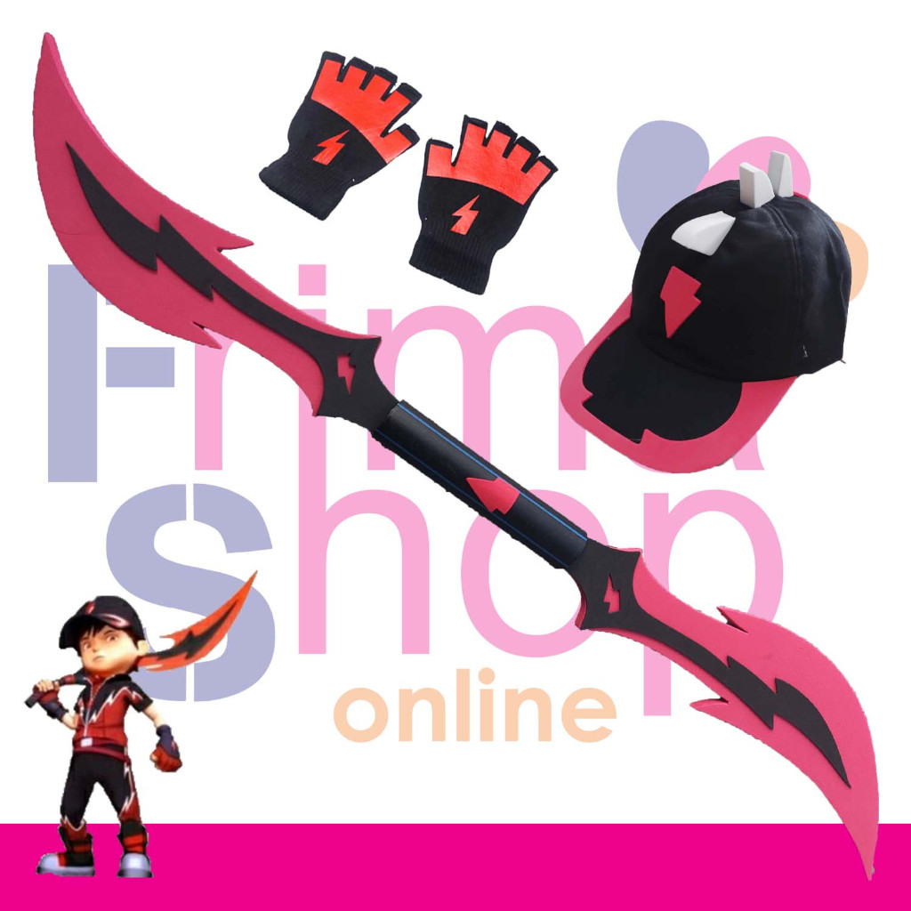 Jual PAKET TOPI + SARUNG + MAINAN PEDANG TMBAK BOBOIBOY HALILINTAR THE ...