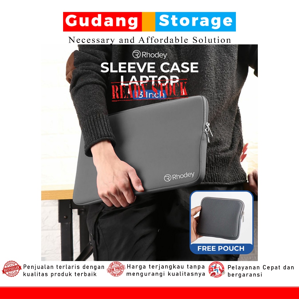 Jual [Gudang Storage Official] Rhodey Sleeve Case for Laptop Sarung ...