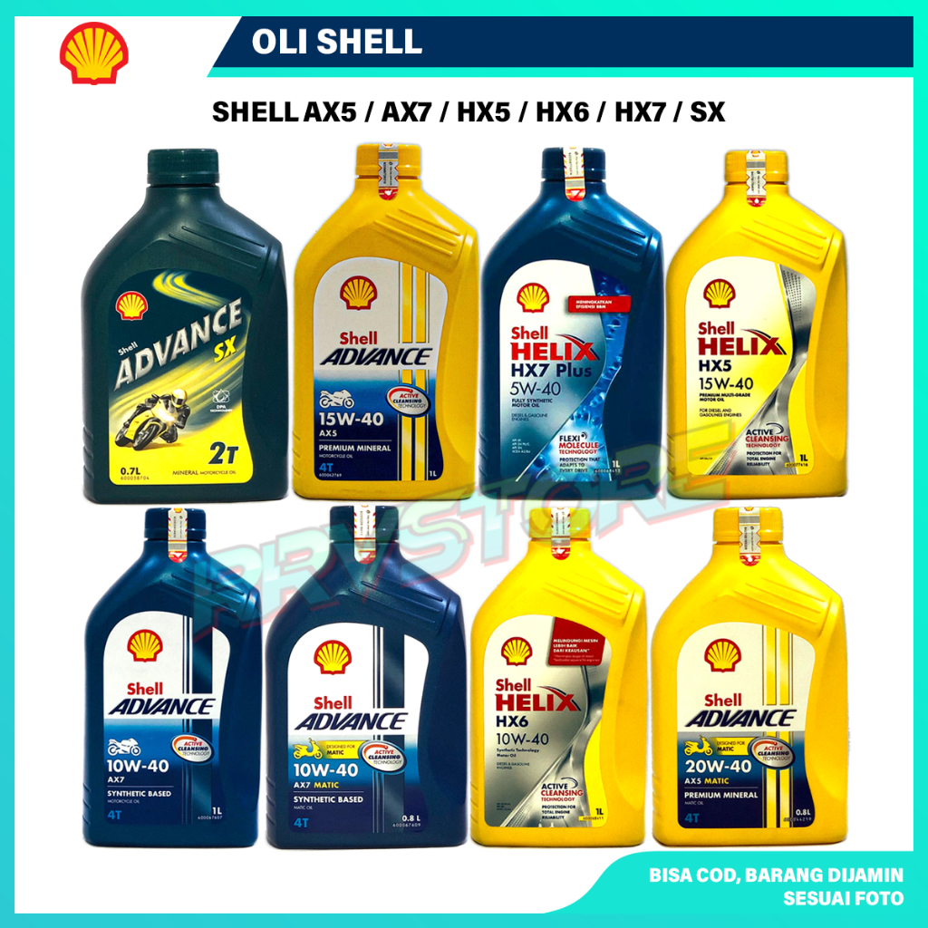 Jual Oli Shell Advance AX7 SAE 10W-40 (4T/MATIC) / AX5 15W-40 / AX5 SCOOTER (10W-30/20W-40 ...