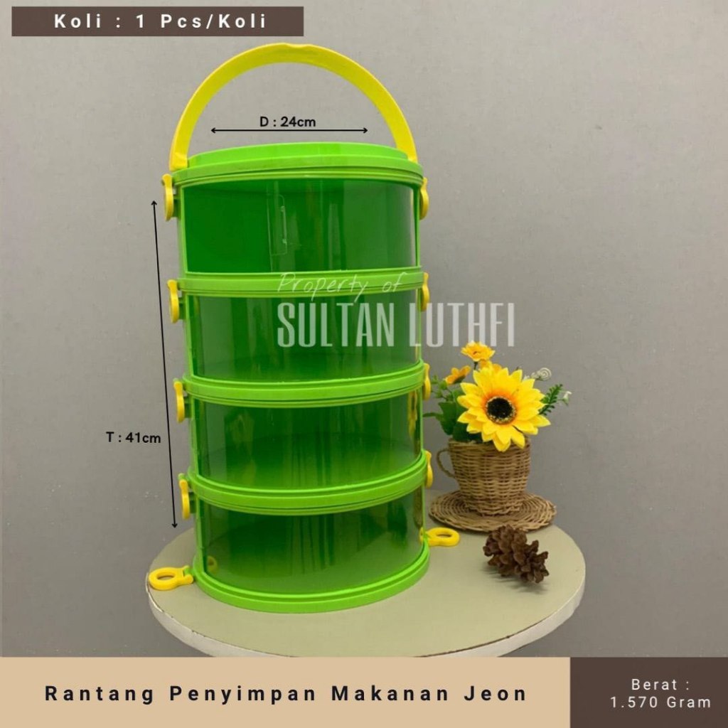 Jual Rantang penyimpanan makanan 4 susun Jeon | Shopee Indonesia