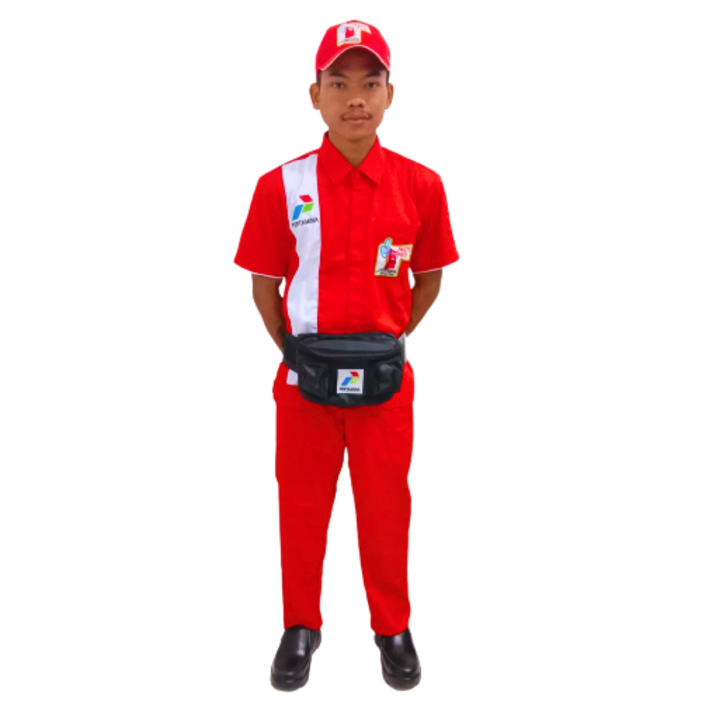 Jual Set Seragam Spbu Pertamina Topi dan Tas Operator Pasti Pas Lengan ...
