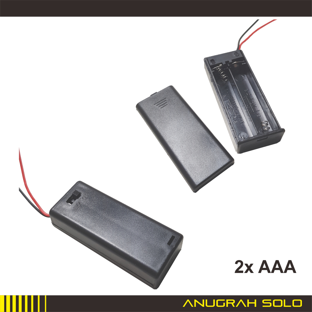 Jual Box Batere Battery Holder Tempat Baterai 2XAA 2XAAA 2X18650 9V ...