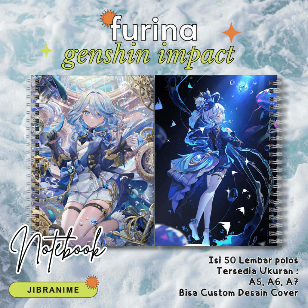 Jual NOTEBOOK GENSHIN IMPACT FURINA / BUKU CATATAN GENSHIN IMPACT ...
