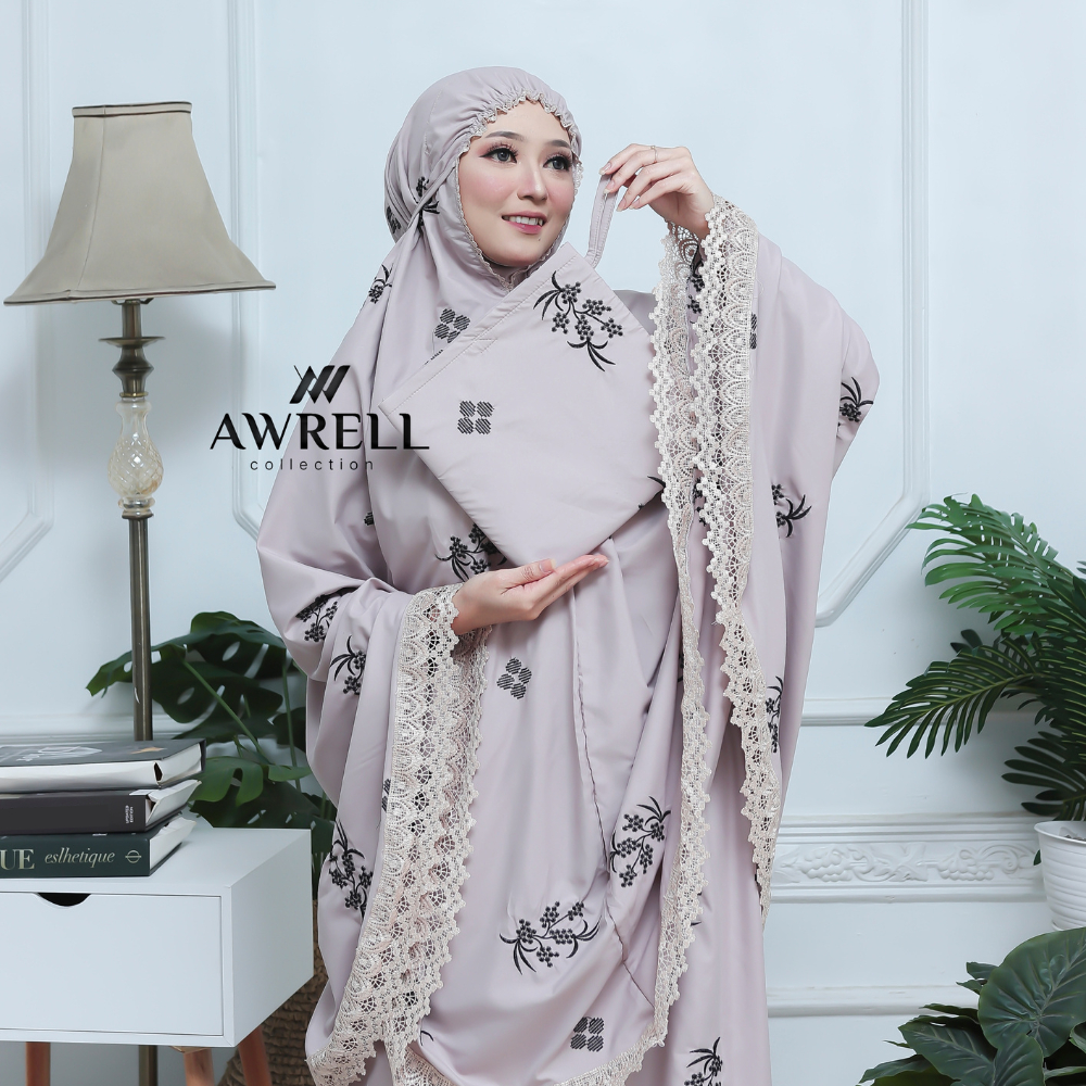 Jual Awrellcollection - Mukena Dewasa Bordir Airi Renda Giper Katun Premium | Shopee Indonesia