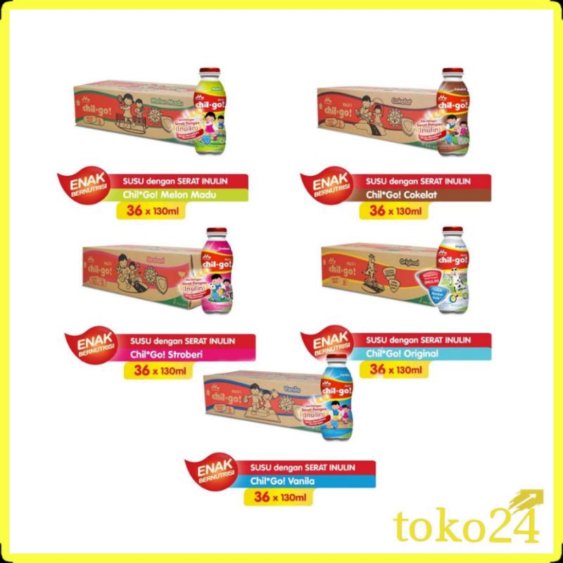 Jual Morinaga Chil-Go! Milk 130 ml All Variant 1 Dus isi 36 | Shopee Indonesia