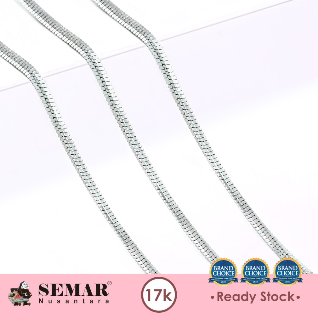 Jual Kalung Emas Felicia Putih Polos White Gold 17K Semar Nusantara ...