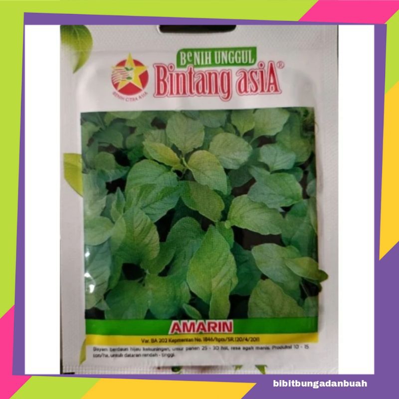 Jual Benih Bayam AMARIN 5 Gram Bintang Asia | Shopee Indonesia