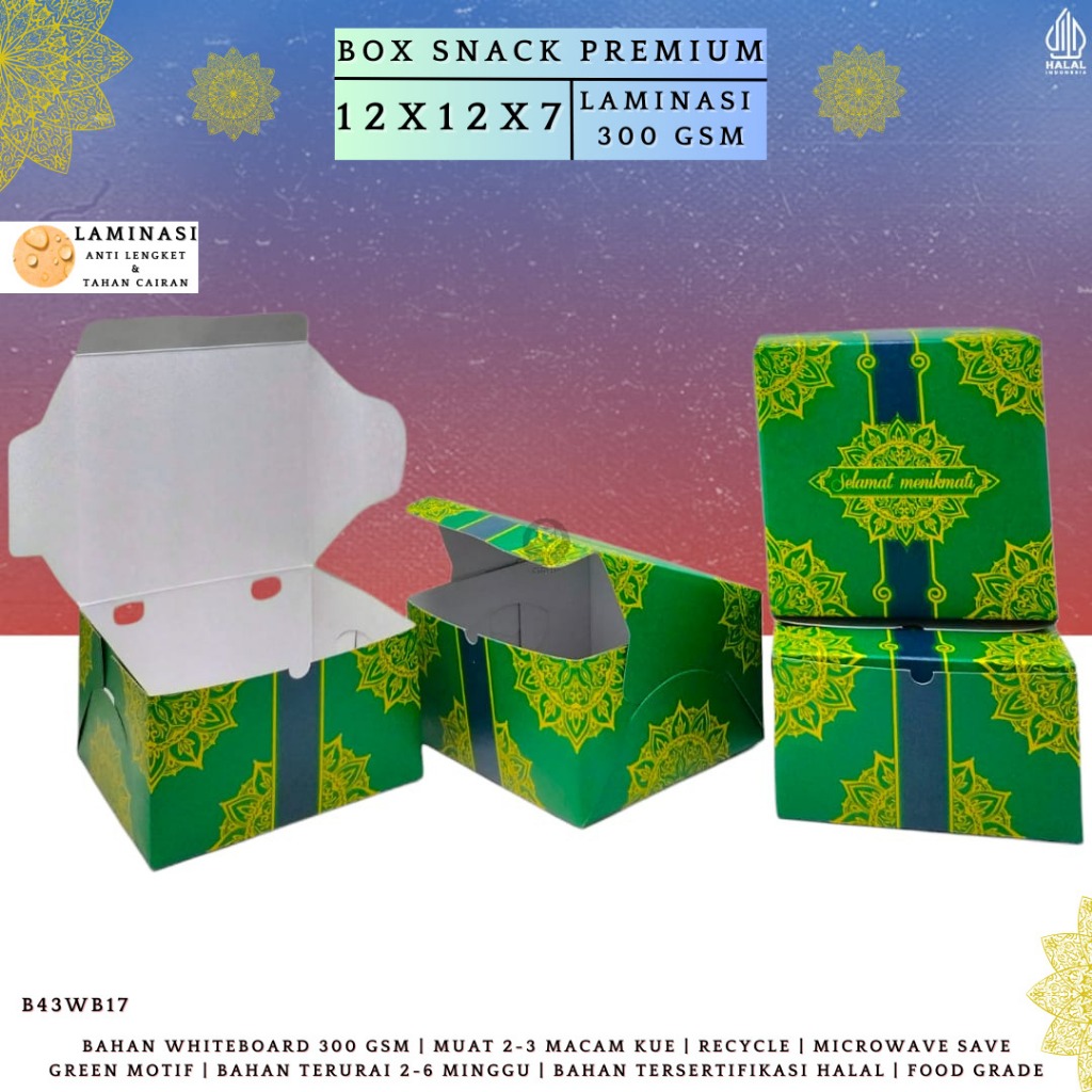Jual Snack Box 12x12 Dus Snack Premium Dus 12x12 (B43WB17) | Shopee ...