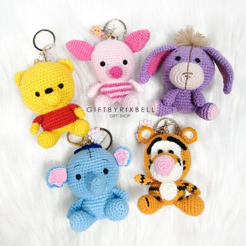 Jual RB Winnie the Pooh Amigurumi Keychain (Boneka rajut, crochet ...