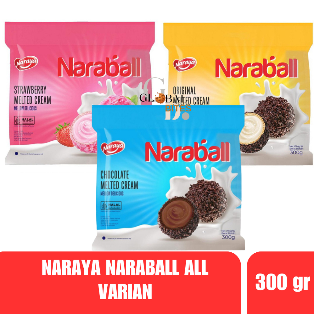 Jual Naraya Naraball 300g Biscuit Ball Melted Cream Choco Ball | Shopee ...