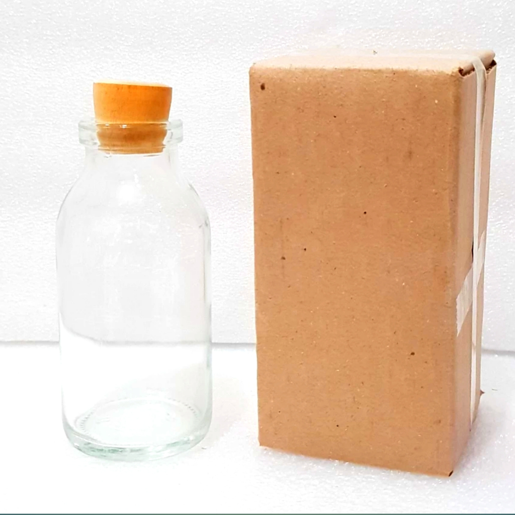 Jual / 10 ( SEPULUH ) PCS Botol Kaca + Tutup Kayu Botol kaca Souvenir ...