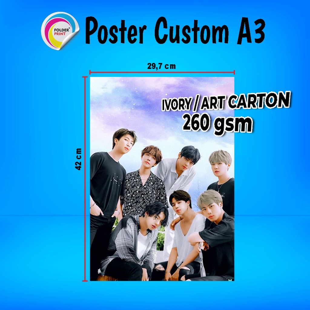 Jual Cetak Poster Custom A3 Glossy Art Karton 260 Gram | Shopee Indonesia