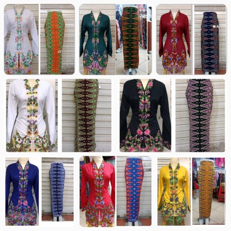 Jual Set Baju Kebaya Encim Wanita Adat Betawi /Set Baju Kebaya Encim ...