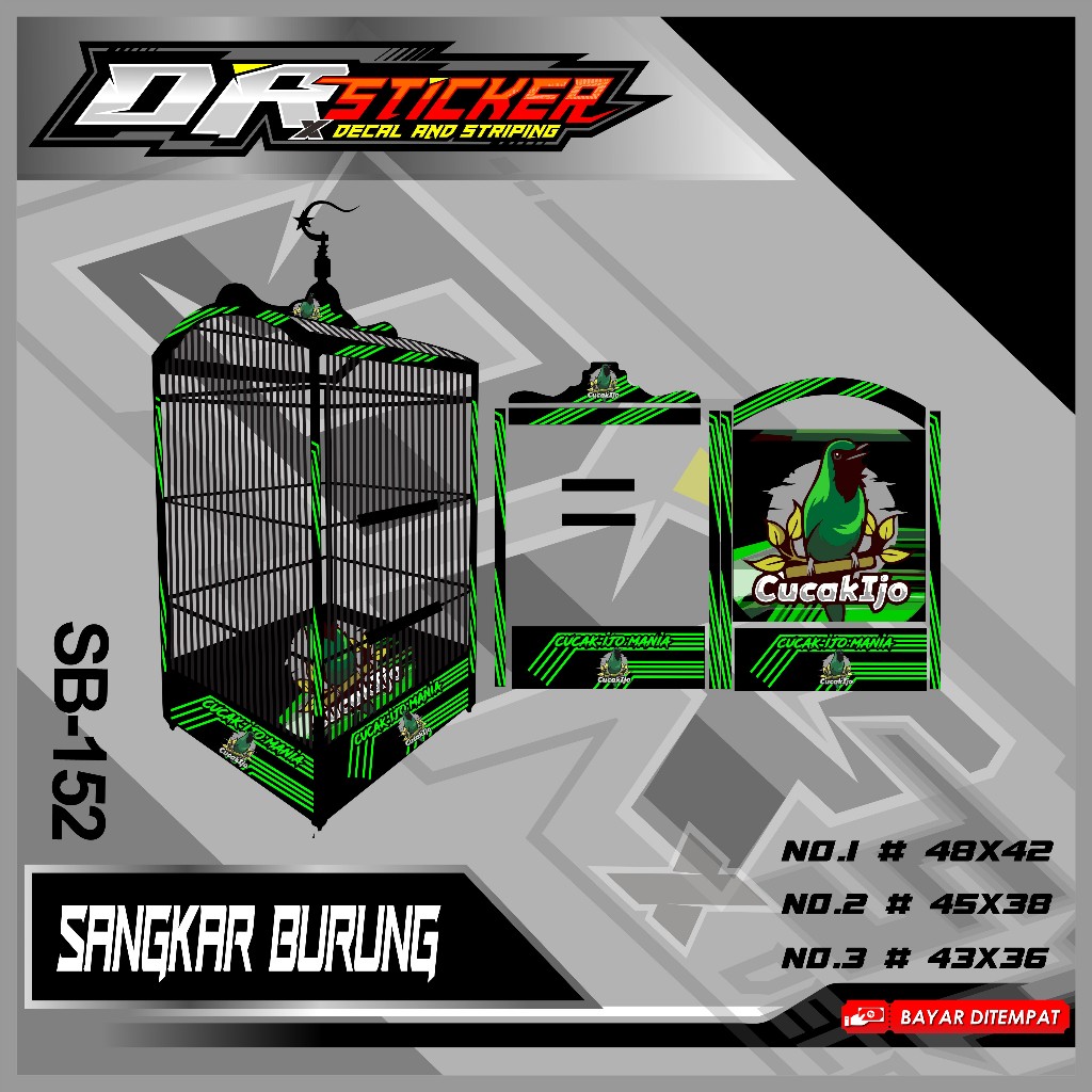 Jual Viral!!! Stiker Sangkar Burung Ebod Kosan - Decal Sangkar Burung ...