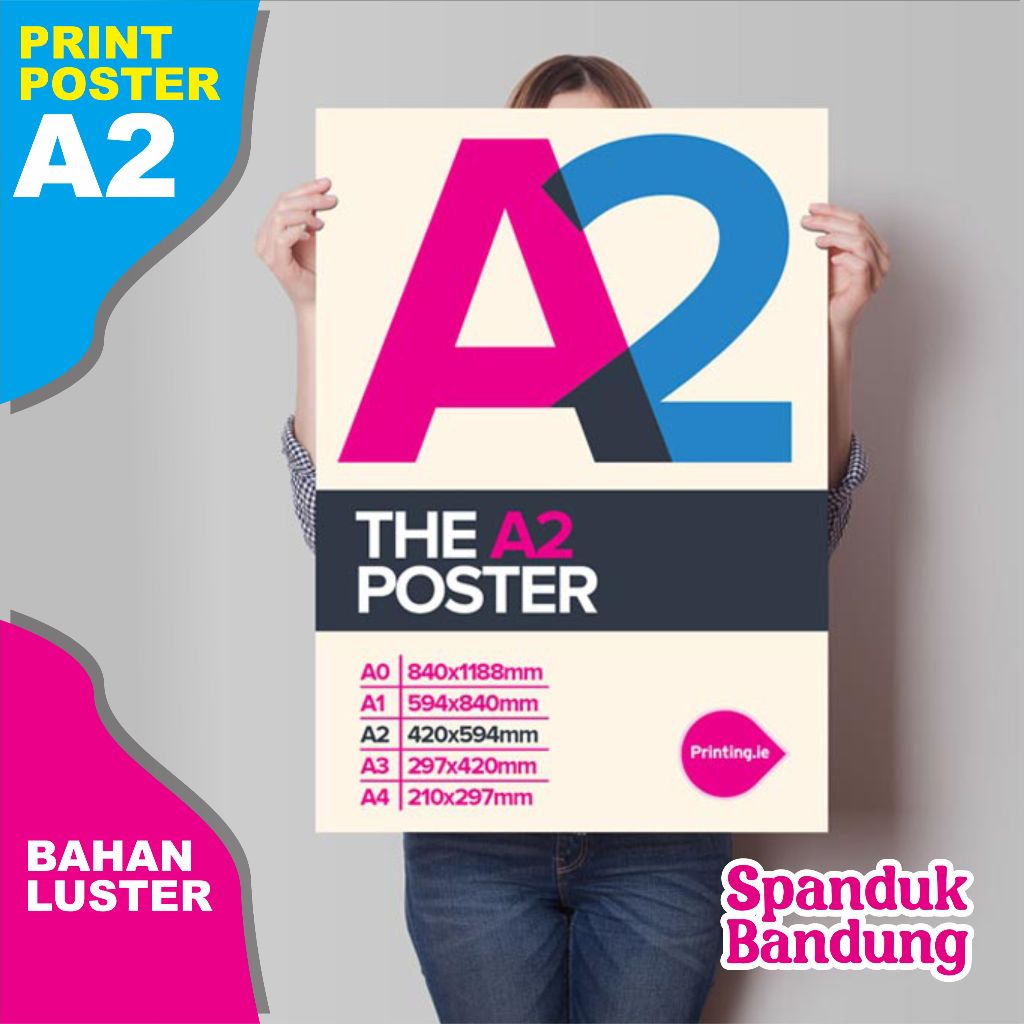 Jual cetak poster A2 bahan luster / cetak satuan poster A2 bisa shopee ...