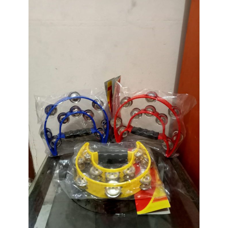 Jual Alat Musik Tamborin Tambourine Double Ring Tambourine Fiber ...