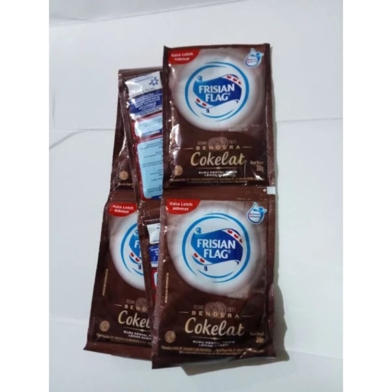 Jual FRISIAN FLAG BENDERA SUSU KENTAL MANIS COKELAT SACHET 38gr RENCENG ...