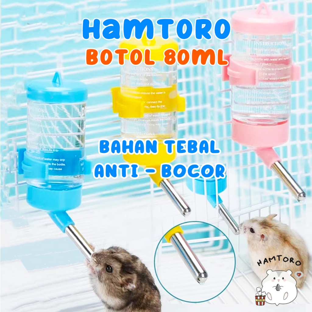 Jual Botol Minum Medium 80mL Hamster/Landak Mini/Sugar Glider | Shopee ...