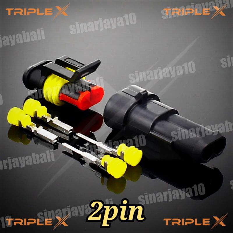 Jual soket kabel motor mobil socket konektor waterproof anti air 1pin 2pin 3pin 4pin 5pin 6pin ...