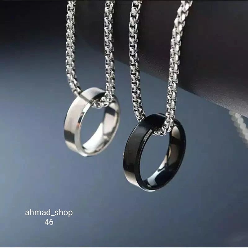 Jual Kalung titanium/kalung+liontin cincin titanium pria wanita ...