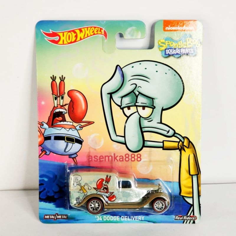 Jual Hotwheels 1/64 Diecast Spongebob 34 Dodge Delivery - Squidward ...