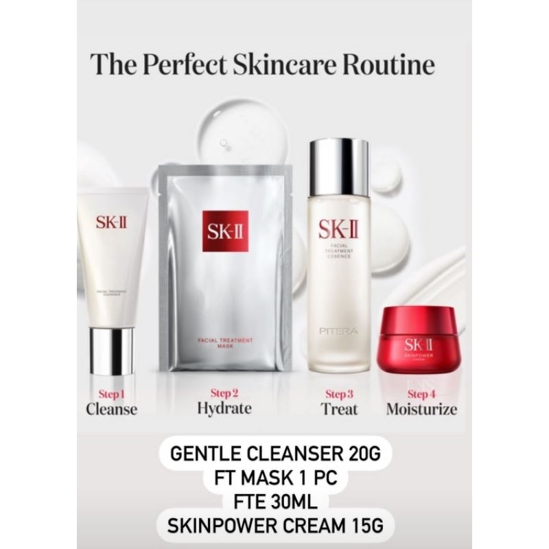 Jual SK-II travel kit 4 items ( GC 20g + FT mask + FTE 30ml + skinpower cream 15g) | Shopee ...