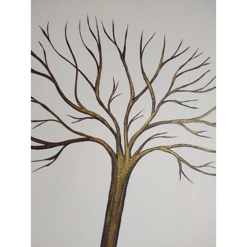 Jual 50x60 Lukisan Pohon dan Ranting Untuk Tamu Undangan Pernikahan ...