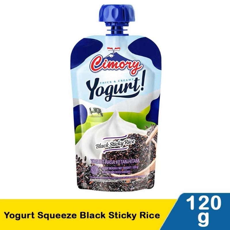 Jual Cimory Yoghurt Squeeze Black Sticky Rice 120G | Shopee Indonesia