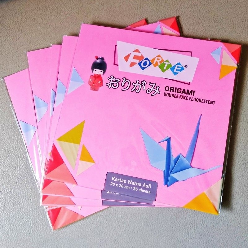 Jual Kertas Lipat / Origami Forte 14x14 16x16 18x18 20x20 cm isi 25 ...