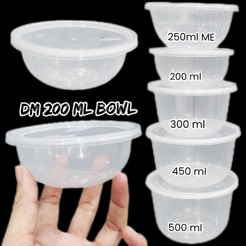 Jual Thinwall dm Rb (Round bowl) bulat Uk 200, 300,400,450,500 ML | Shopee Indonesia