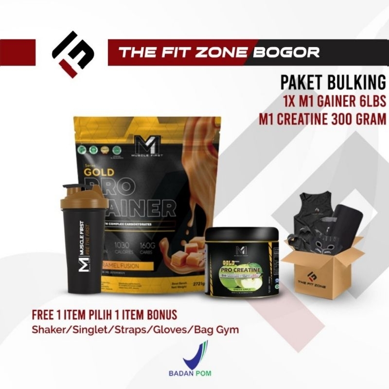 Jual PAKET BULKING Muscle First Pro Gainer 6 Lbs + M1 Creatine 300 Gram ...