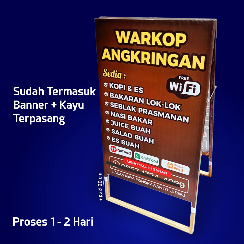 Jual Standing Banner Kayu Warung | Shopee Indonesia
