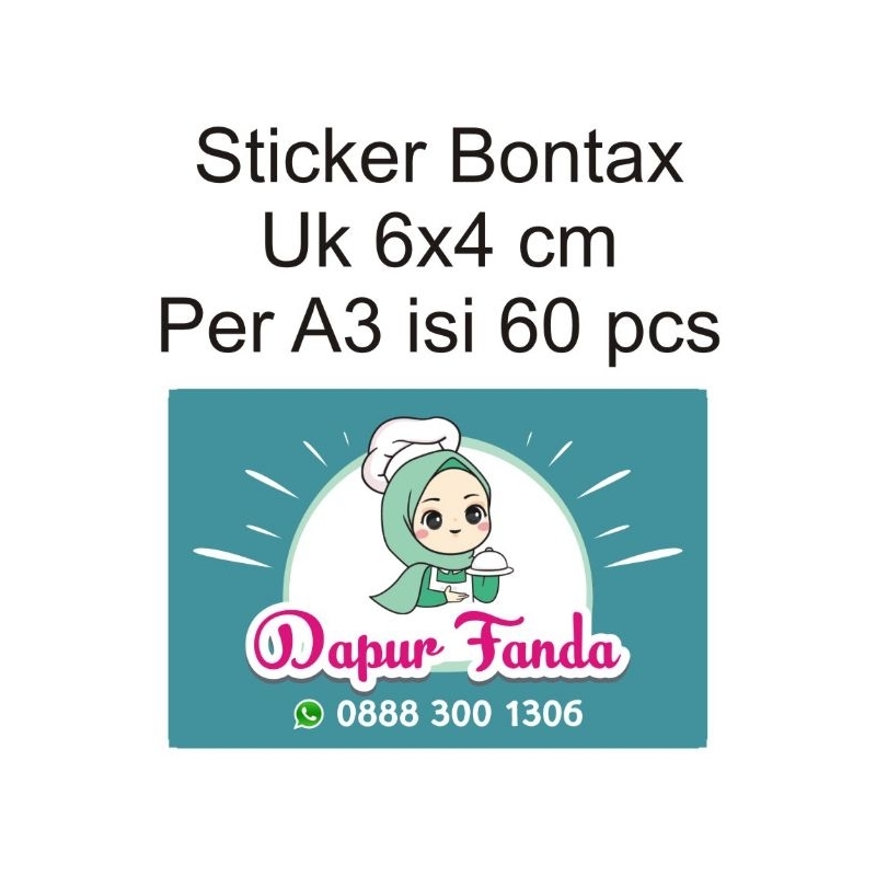 Jual isi 60 pcs Sticker label jualan makanan, custom desain | Shopee ...