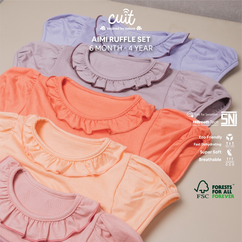 Jual CUIT Baby 6 Bulan - 4 Tahun Aimi Setelan Pendek Panjang Ruffle ...