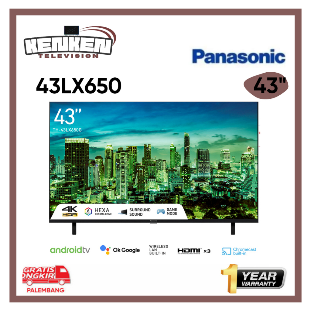 Jual TV LED PANASONIC 43LX650 43" LX 650 SERIES | Shopee Indonesia