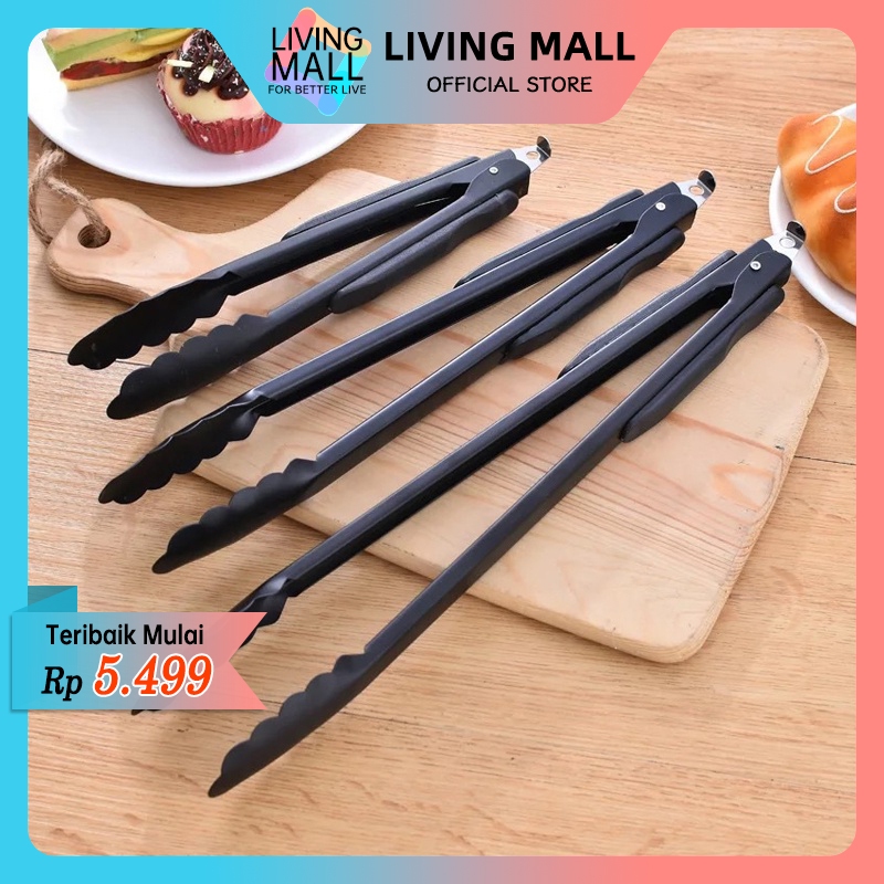 Jual Jepitan Kue Gorengan Stainless Steel / Capitan Makanan Warna Hitam ...