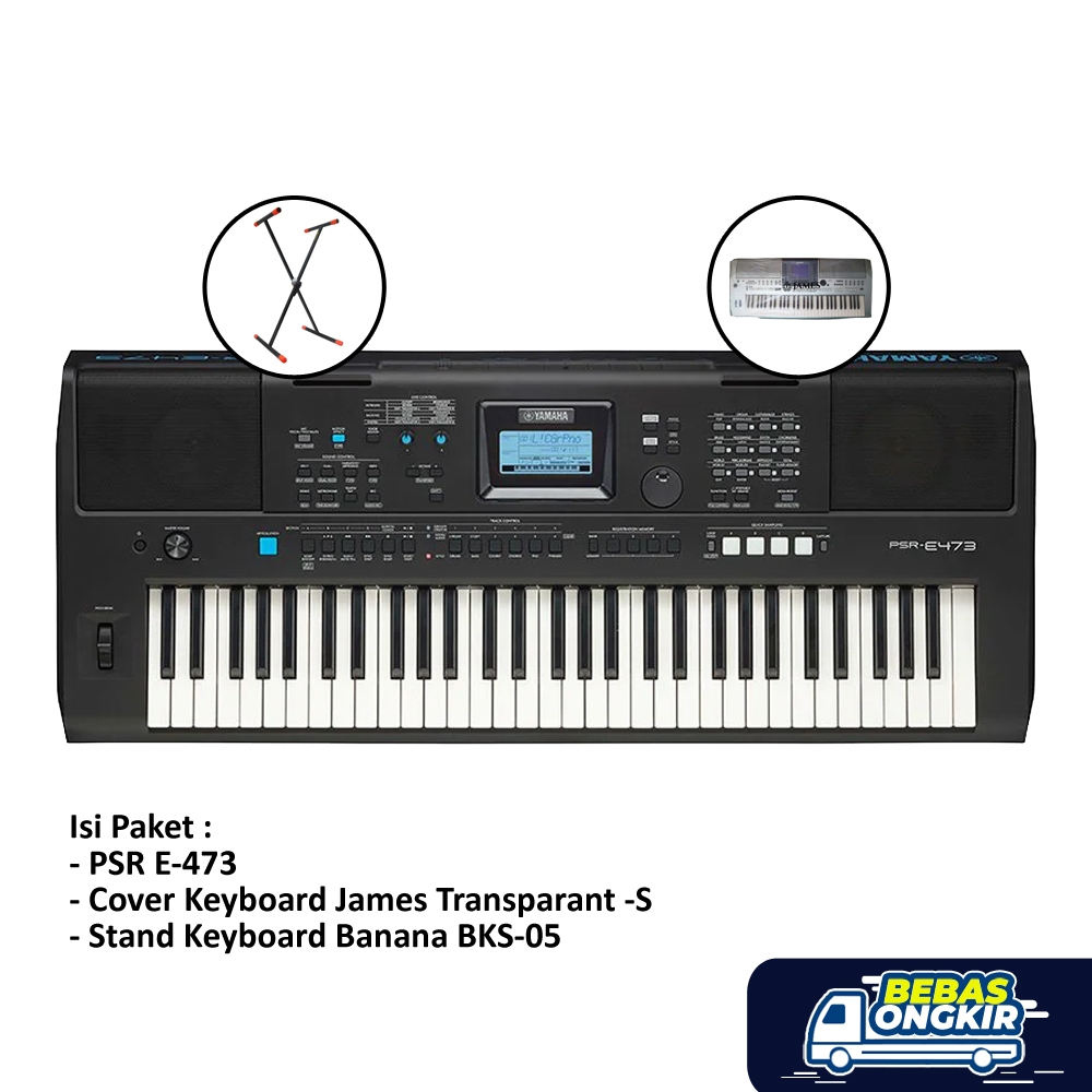 Jual Paket Reguler KEYBOARD YAMAHA PSR E473 / PSR E 473 / PSR-E473 | Shopee Indonesia