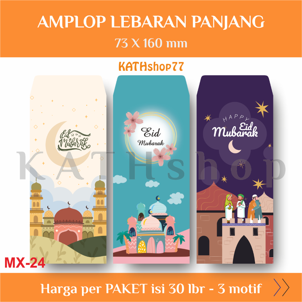Jual KATHSHOP - AMPLOP TEBAL [30 lbr - 3 motif] Angpao THR Lebaran Idul ...
