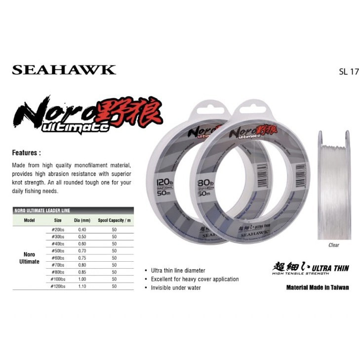 Jual senar leader seahawk NORO 50 meter | Shopee Indonesia