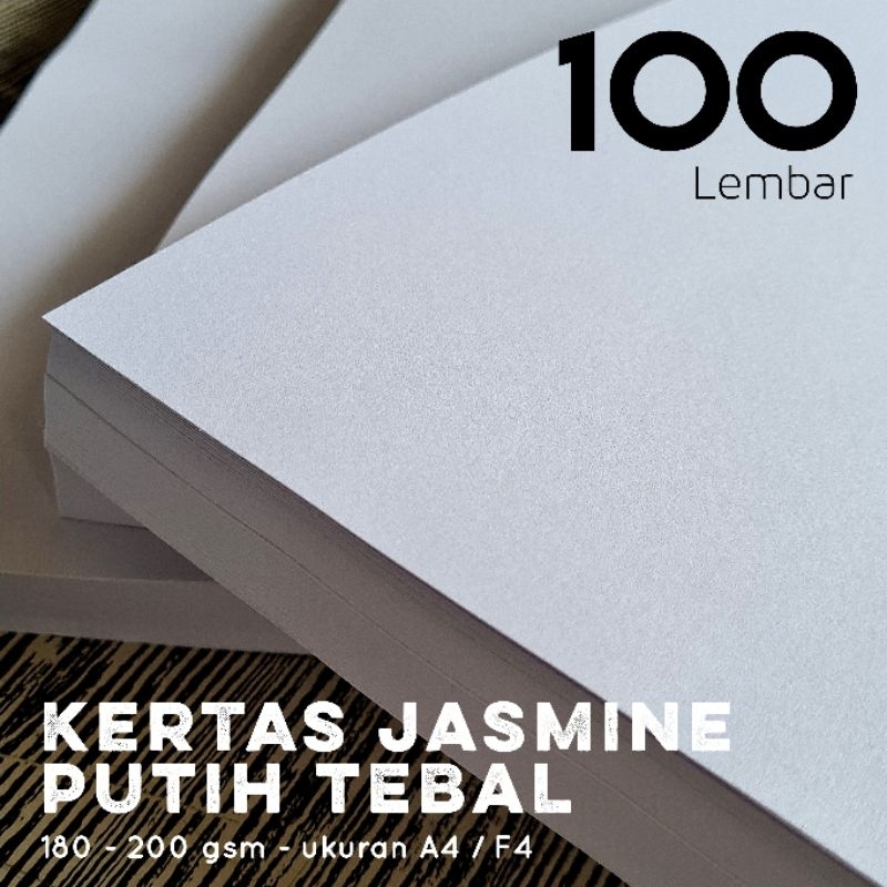 Jual [100 LEMBAR] Kertas Fancy Jasmine Glitter warna Putih Tebal 180 ...