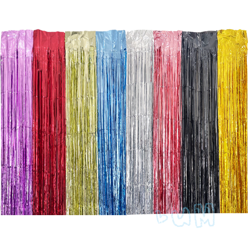 Jual Foil Curtain Fringe Tirai Rumbai Metallic 2m X 1m Dekorasi Ulang