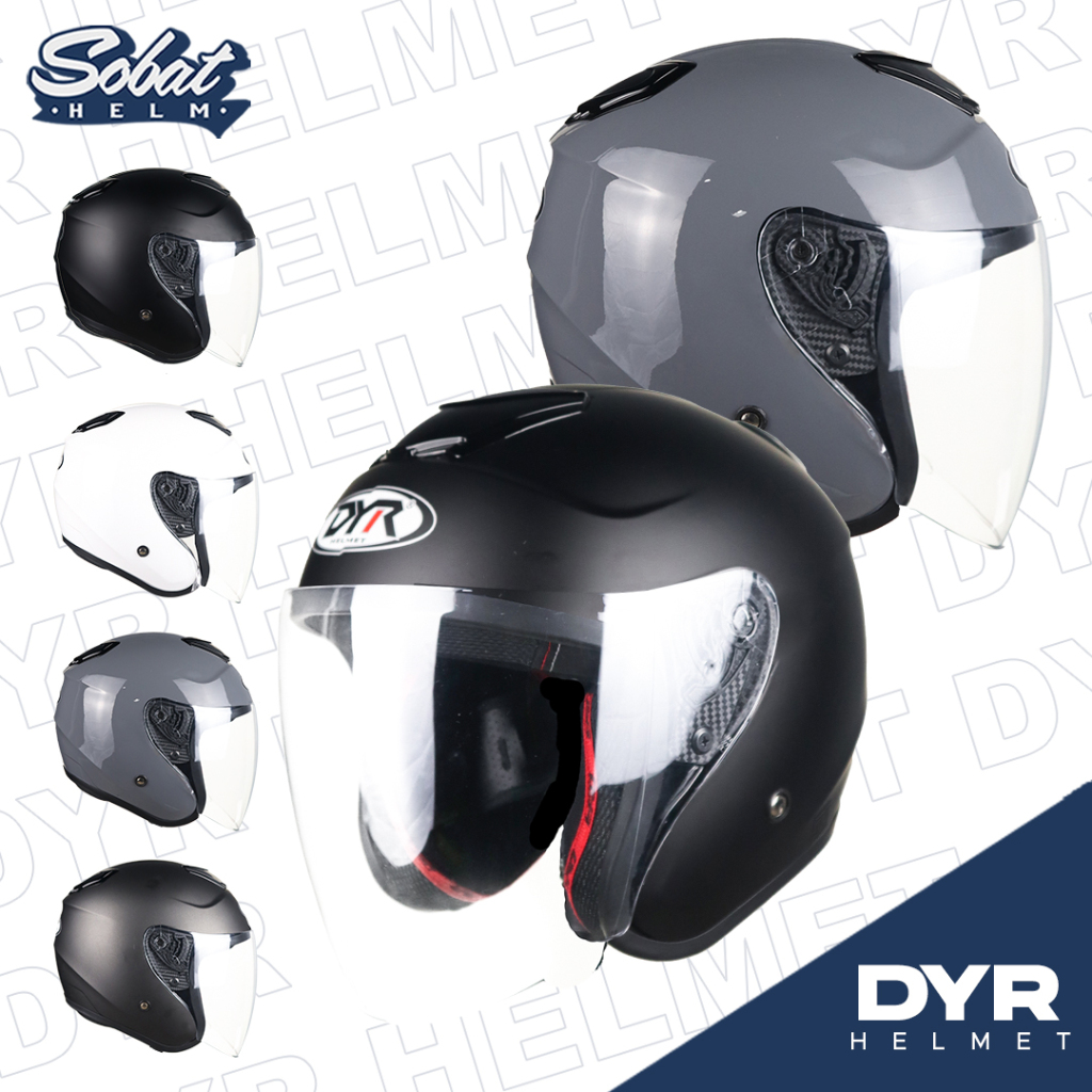 Jual Helm DYR Osaka Solid Helm Half Face SNI | Shopee Indonesia
