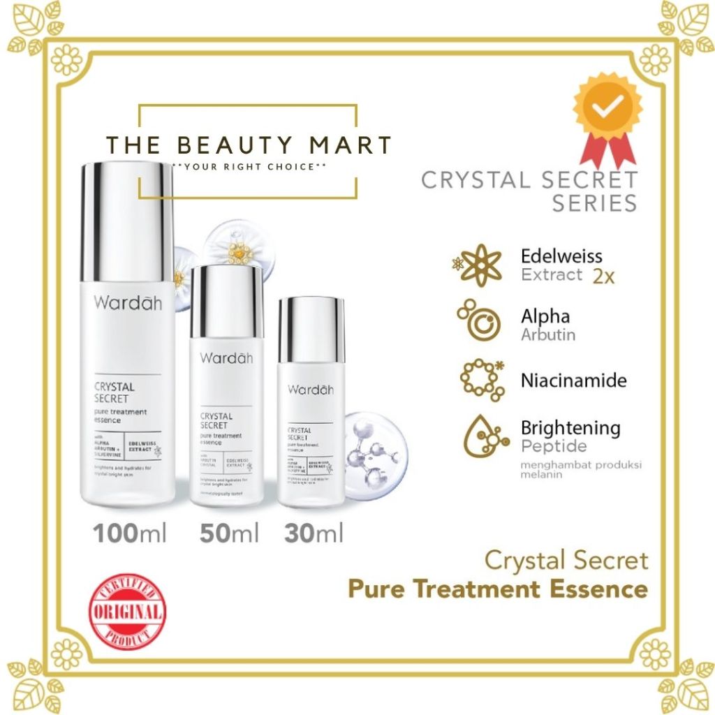 Jual WARDAH Crystal Secret Pure Treatment Essence 30ml | 50ml | 100ml ...
