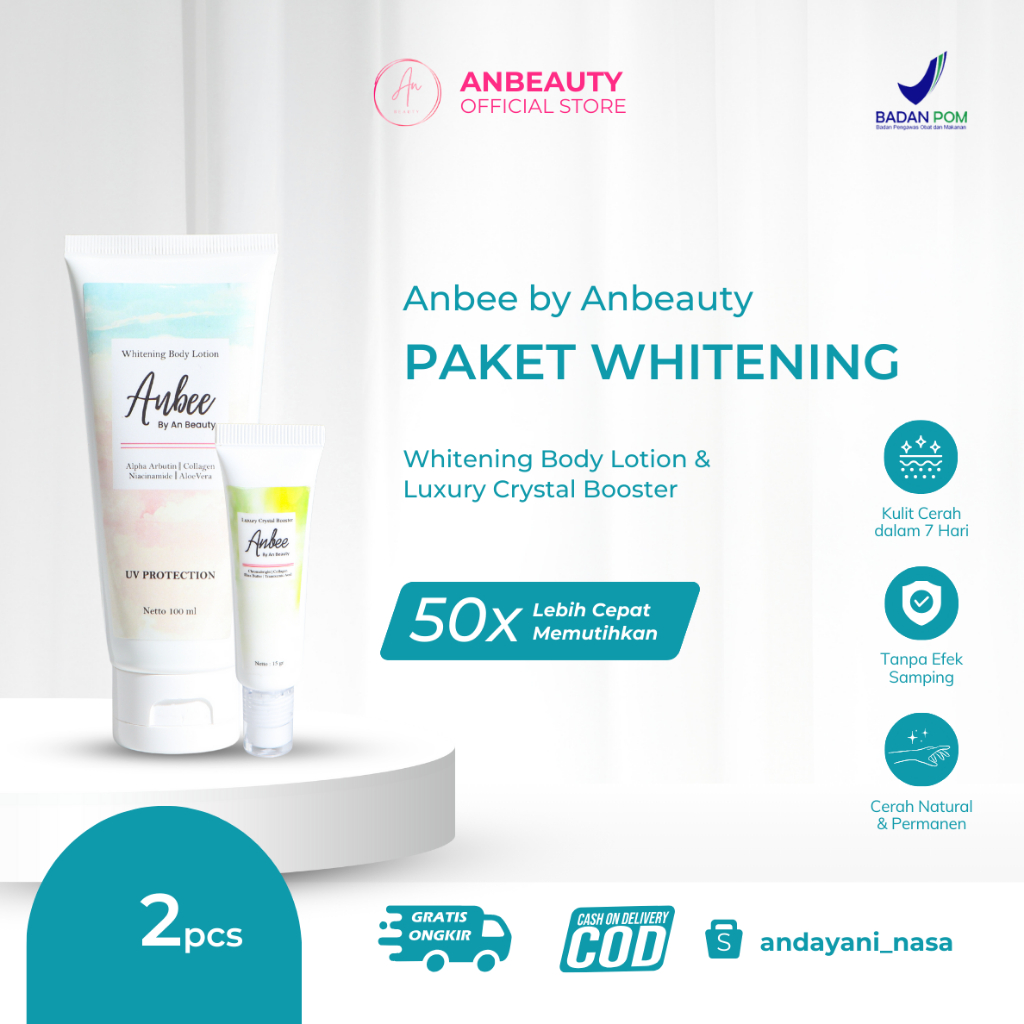 Jual Paket Anbee Whitening | FREE Luxury Peeling Scrub 10gr | Whitening ...