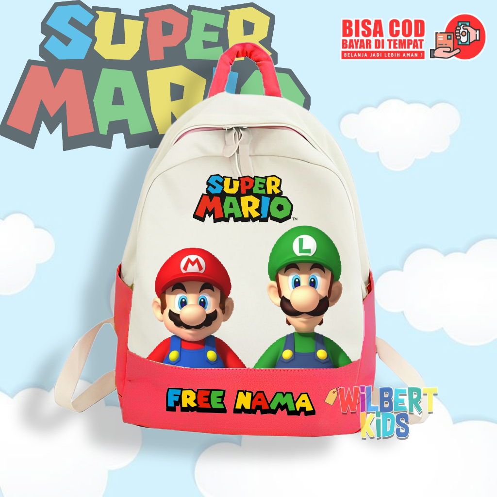 Jual Tas Anak Super Mario Luigi / Tas Ransel Anak TK/PAUD | Shopee ...