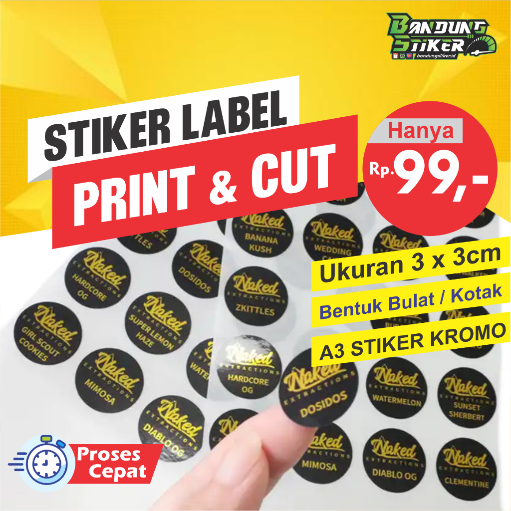 Jual Bandung Stiker - Sticker Label Logo Kemasan Produk Makan dan ...